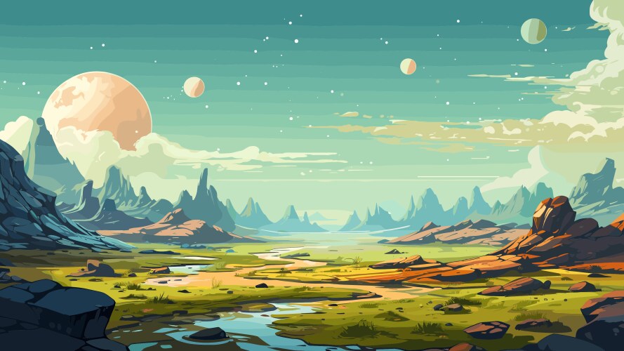 Pixel Art Space Background Vector Images (over 4,300)