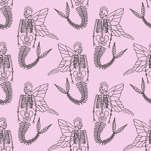 Mermaid Skeleton Vector Images (89)