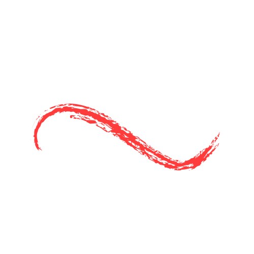 Red brush stroke underline Royalty Free Vector Image