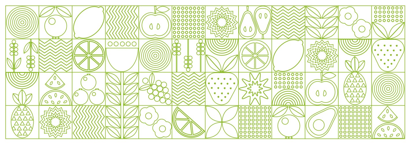 Abstract geometric fruit pattern shapes Royalty Free Vector