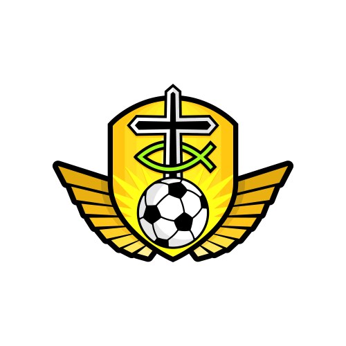Christian sports logo Royalty Free Vector Image