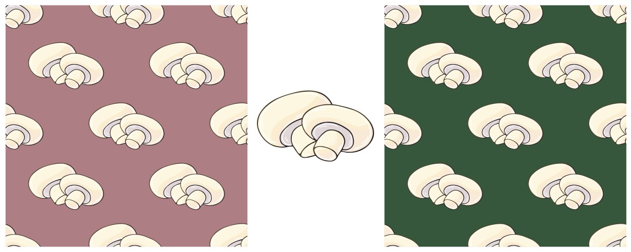 In hand draw style set seamless pattern and print Vector Image