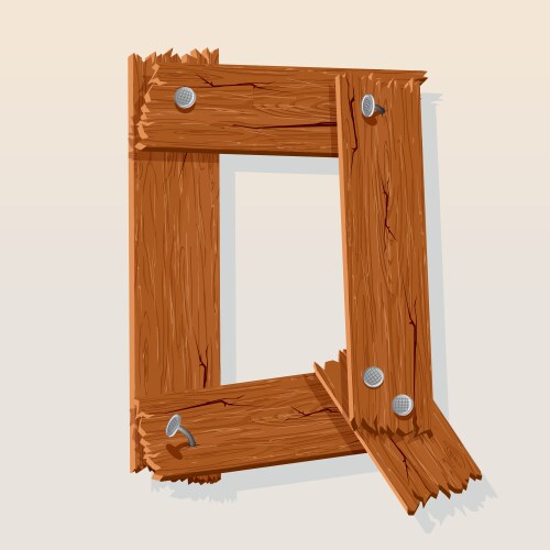 Wooden letter r Royalty Free Vector Image - VectorStock