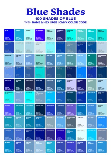 Purple 100 color shades Royalty Free Vector Image