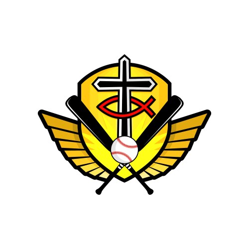 Christian sports logo Royalty Free Vector Image