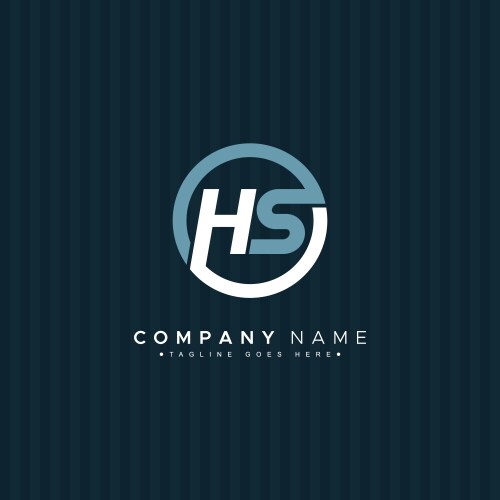Letter hs logo Vector Images & Graphics for Commercial Use | VectorStock