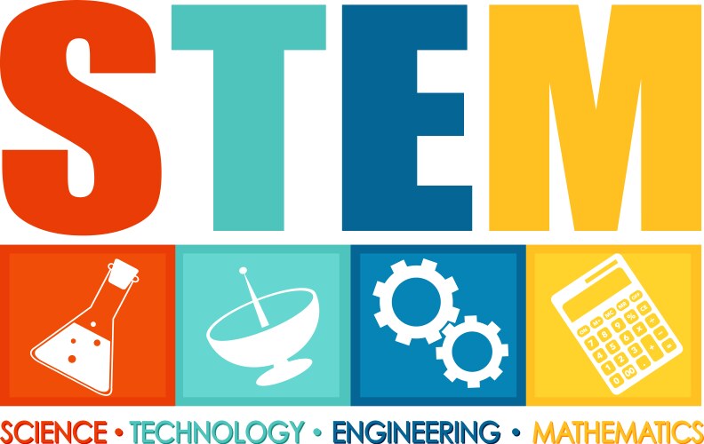 A stem and element logo Royalty Free Vector Image