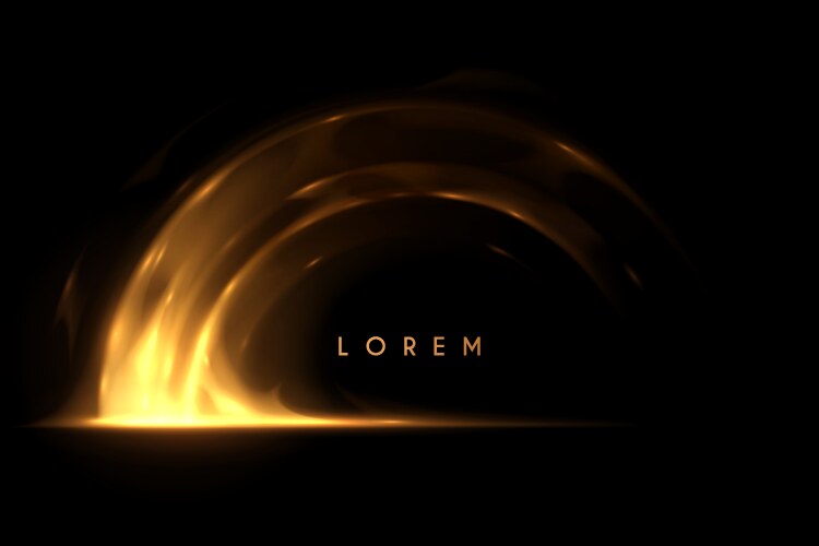 Abstract golden light modern high-speed effect Vector Image