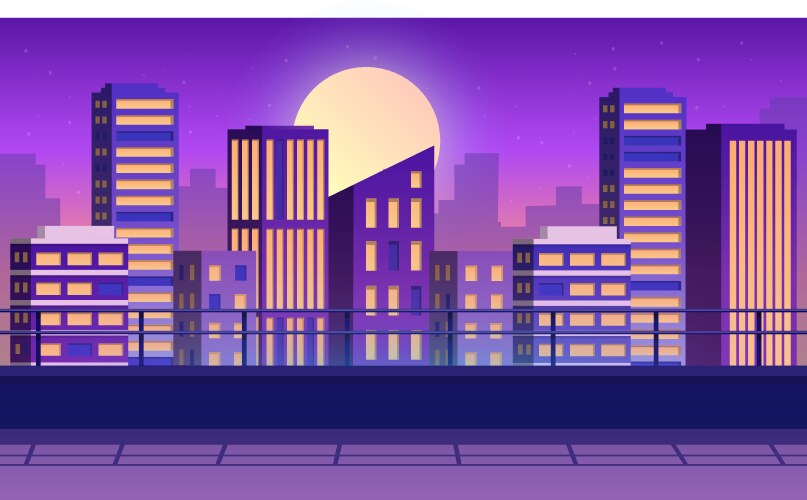 Night Rooftop Vector Images (over 520)