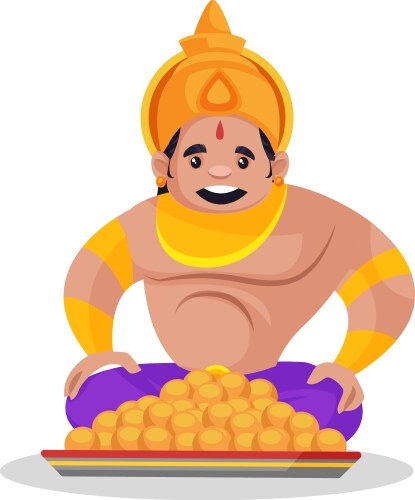 Bhima cartoon character Royalty Free Vector Image