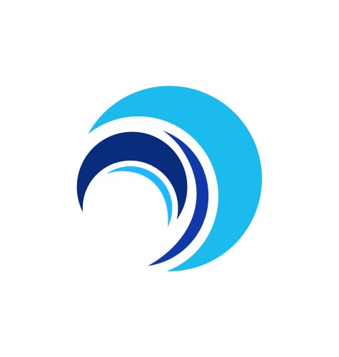 Circle wave logo symbol icon design Royalty Free Vector