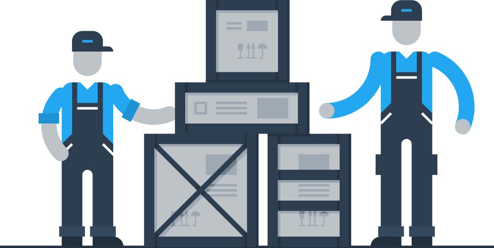 Rectangle cargo transportation container open Vector Image