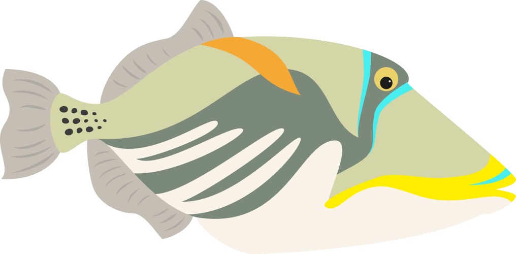 Reef Triggerfish Drawing Clown Trigger Fish Cloring For Kids| Fish