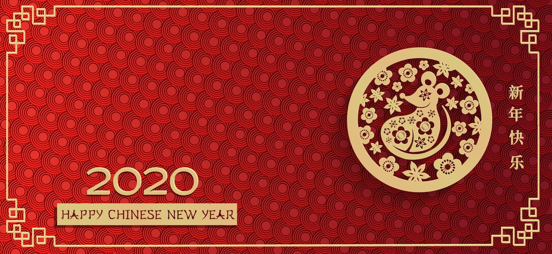 Happy chinese new year 2020 rat – Royalty-Free Vector | VectorStock