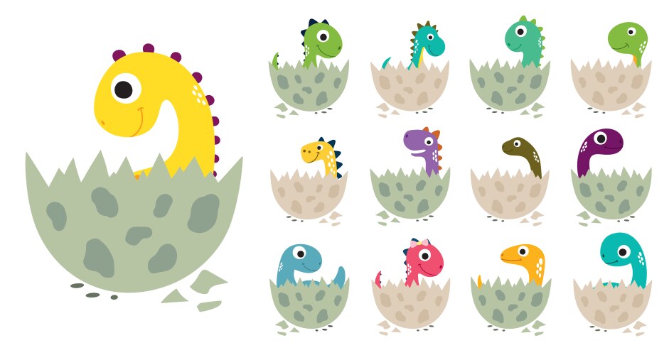 Cute dino Royalty Free Vector Image - VectorStock