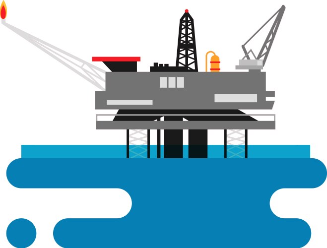 Offshore Oil Platform – Royalty-Free Vector | VectorStock