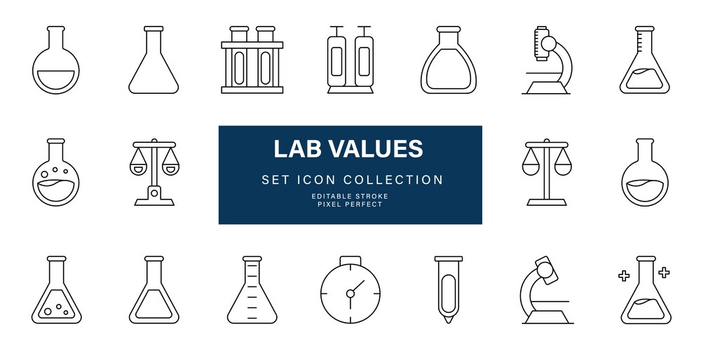 Laboratory Equipment Icon Set – Royalty-Free Vector | VectorStock