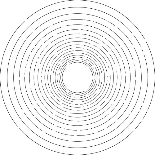 Concentric circles pattern abstract Royalty Free Vector