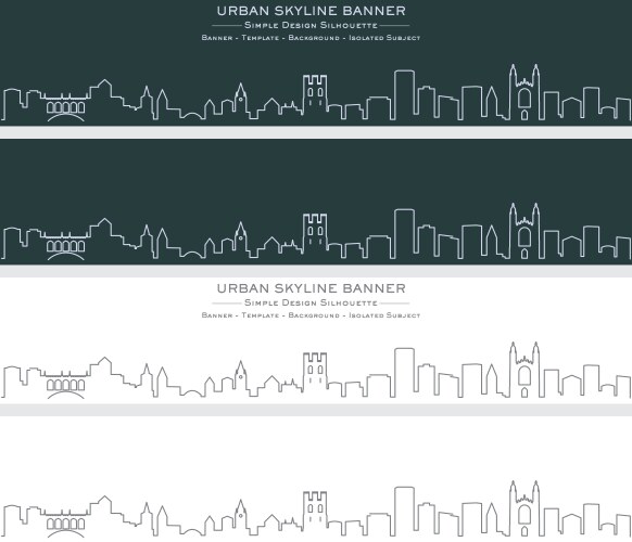 Halifax uk single line skyline profile banner Vector Image