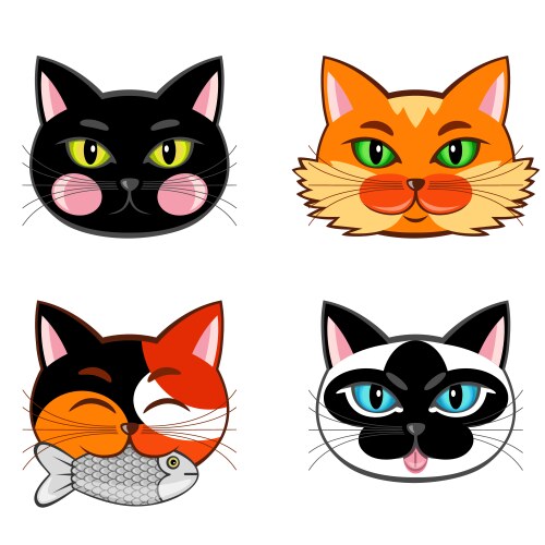 Striped cat Royalty Free Vector Image - VectorStock