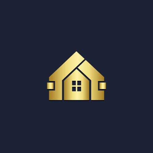 Natural home logo design Royalty Free Vector Image