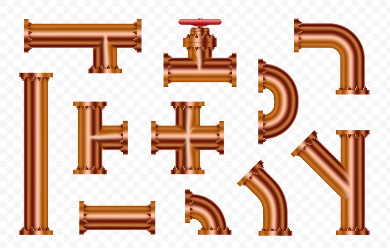 Copper pipe Royalty Free Vector Image - VectorStock