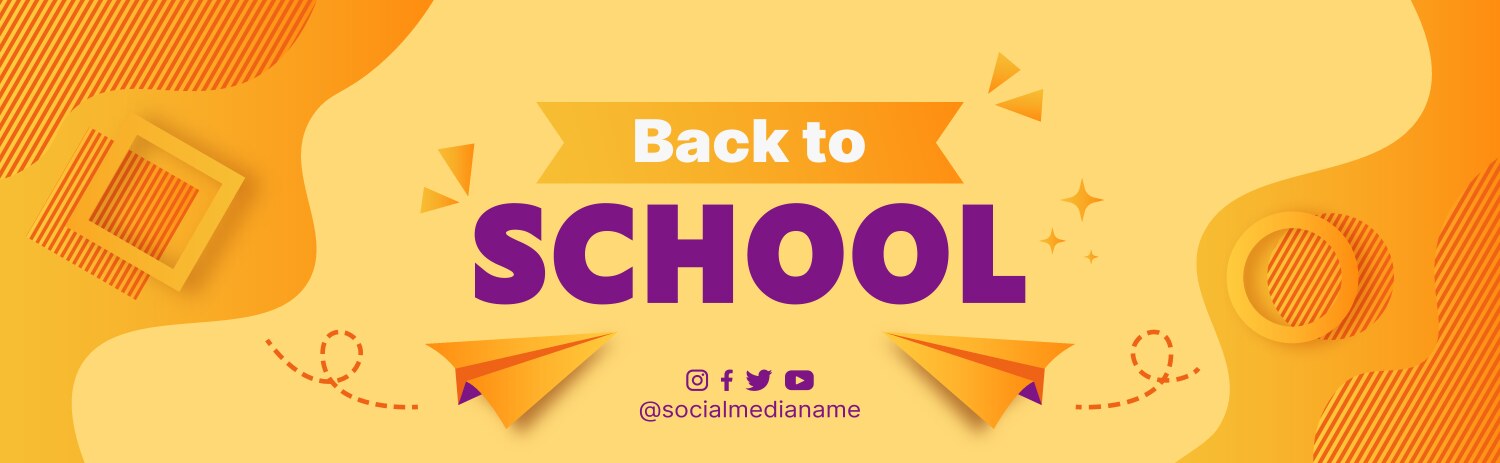 School banner template design education Royalty Free Vector