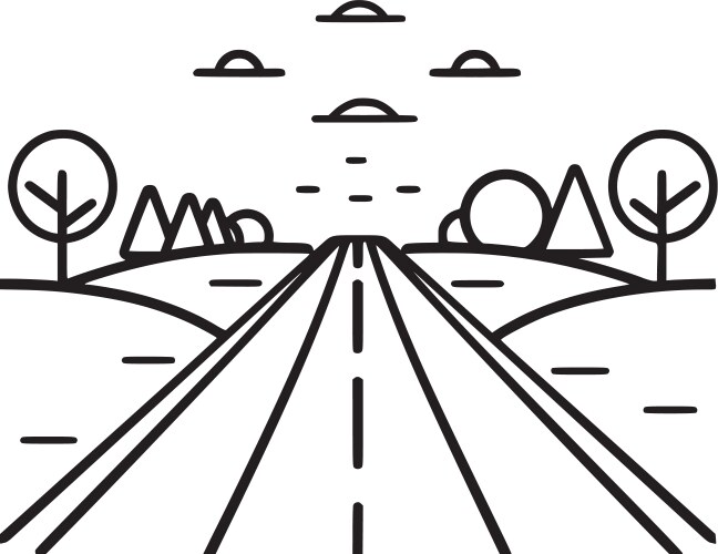 Road icons Royalty Free Vector Image - VectorStock