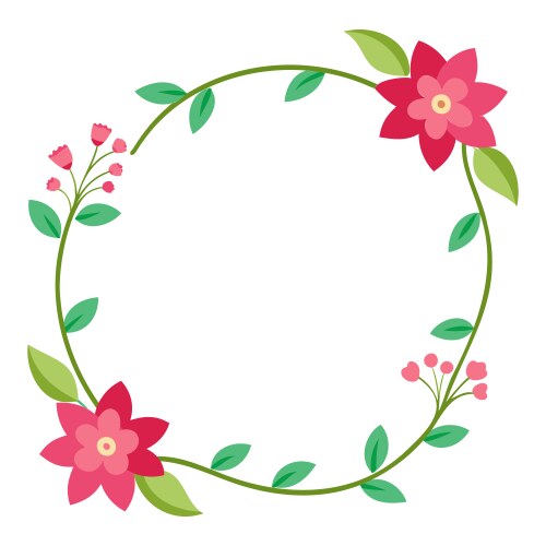 Floral corner frame modern minimalist clipart Vector Image