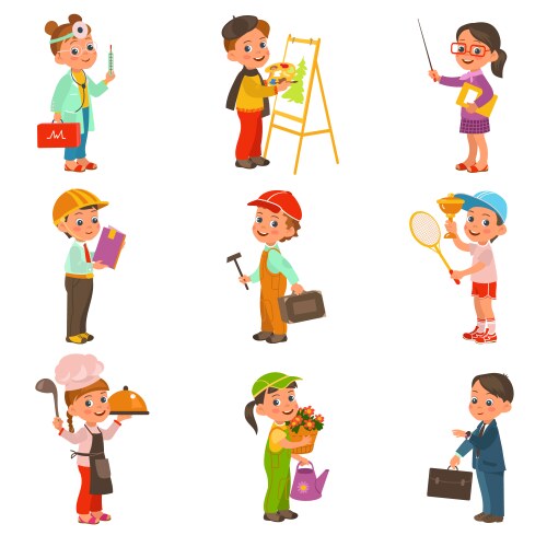 Professions Kids Vector Images (over 9,400)