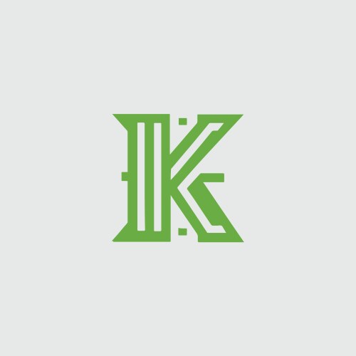 Letter k floral logo Royalty Free Vector Image