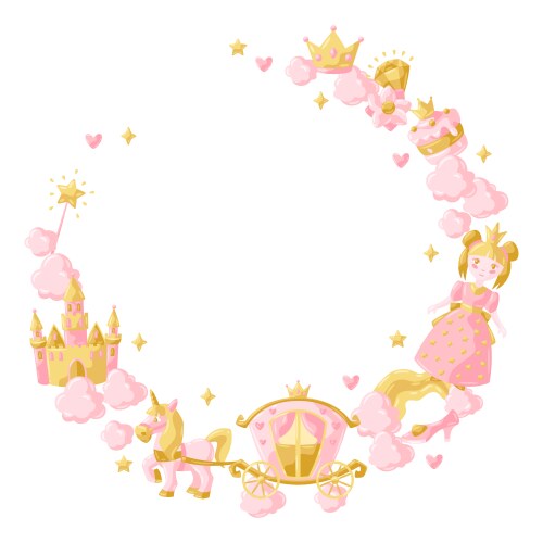 Princess mirror frames set Royalty Free Vector Image