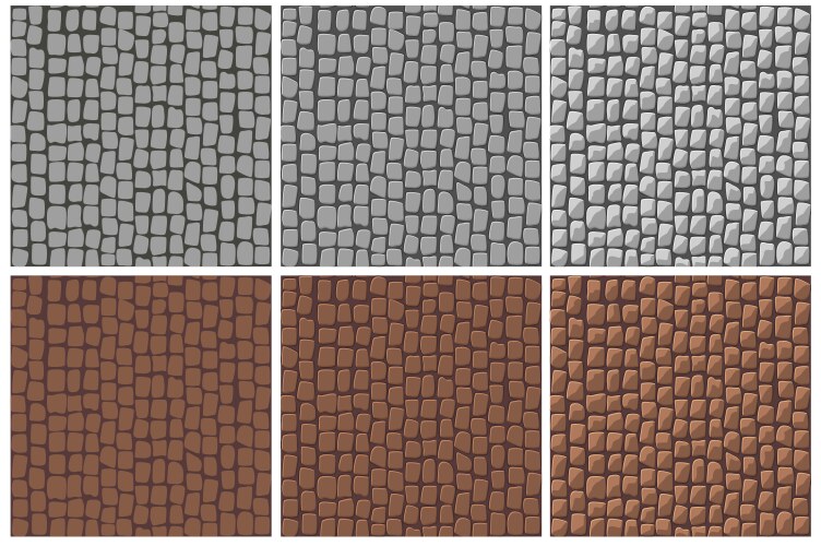 Paving tile cobblestone brick and stone pattern Vector Image
