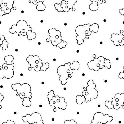 Foam soap seamless pattern coloring page Vector Image