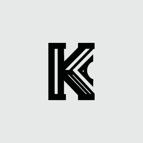 Letter k floral logo Royalty Free Vector Image