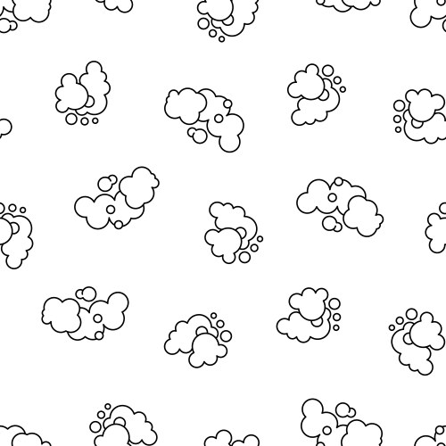 Foam soap seamless pattern coloring page Vector Image
