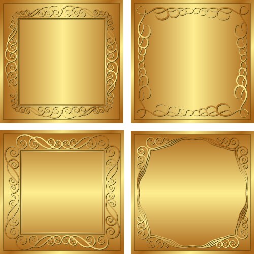 Golden wallpaper background Royalty Free Vector Image