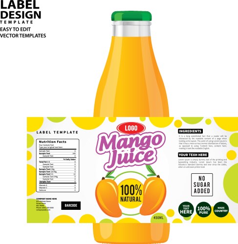 Label and packaging template design Royalty Free Vector