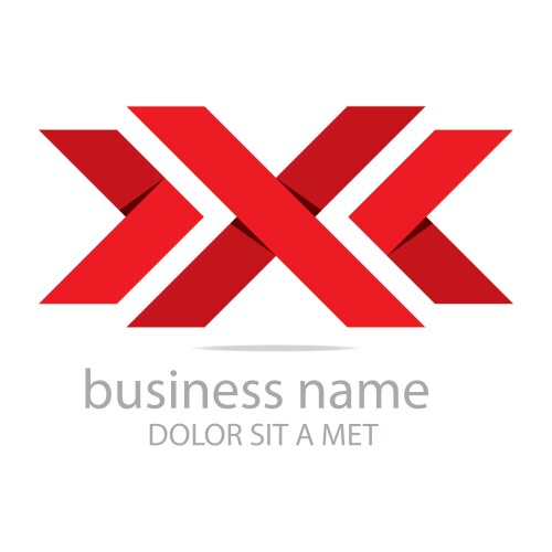 Letter x abstract logo Royalty Free Vector Image