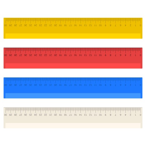 School plastic measuring ruler Royalty Free Vector Image