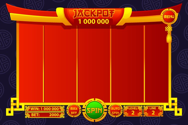Casino slot machine game ui design for the chinese