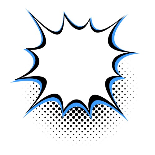 Halftone edge speech bubble Royalty Free Vector Image