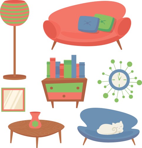 Interior design elements Royalty Free Vector Image