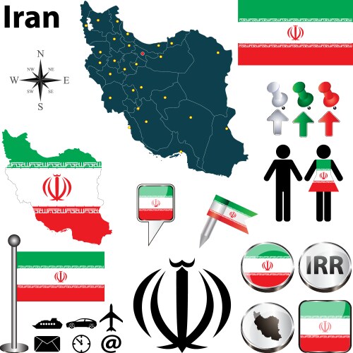 Map of karaj iran detailed city map metropolitan Vector Image