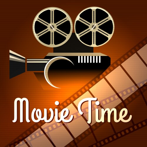 Time for movie poster Royalty Free Vector Image