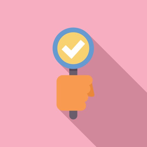 Hand holding sign with check mark icon approving Vector Image