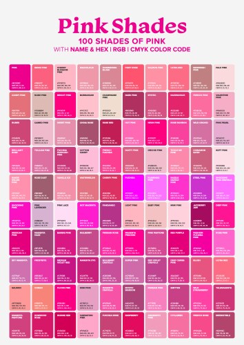 Purple 100 color shades Royalty Free Vector Image