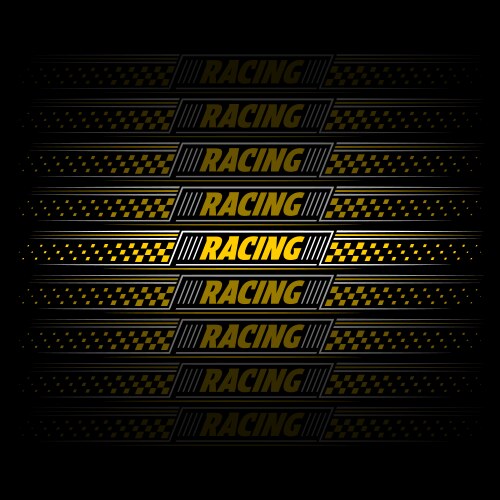 Sport car decal stripes speed lines racing Vector Image