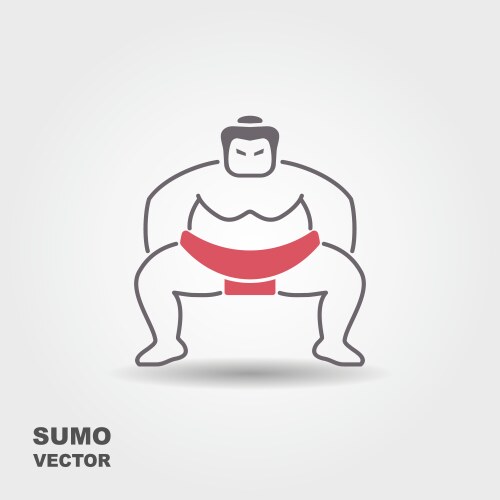 Sumo box logo design Royalty Free Vector Image