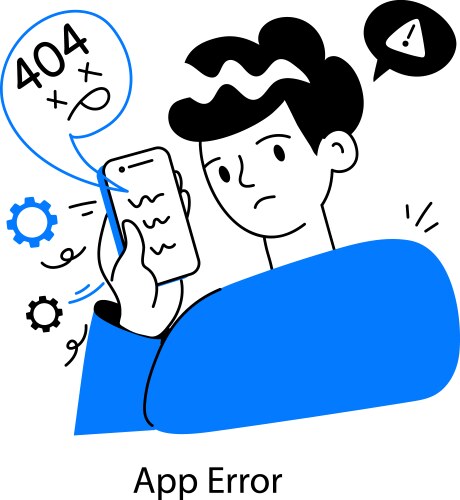App error Royalty Free Vector Image - VectorStock